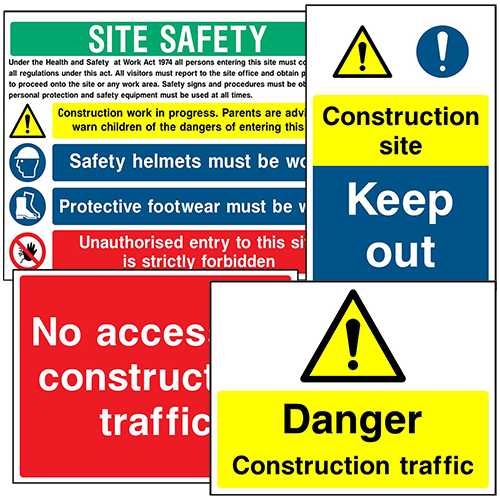 Construction Site Safety Signs | Fast & Free UK Delivery